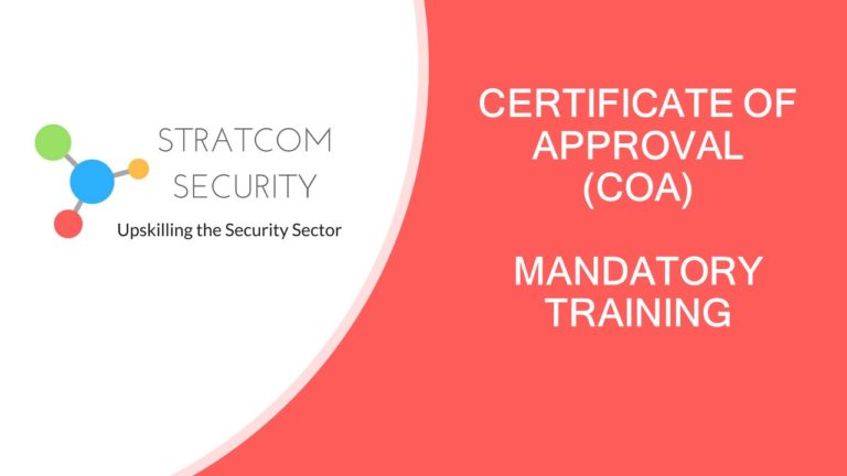 Certificate of Approval (CoA) Mandatory Training_Legacy – Stratcom Security